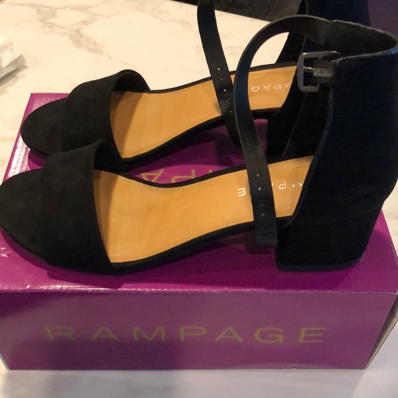 Rampage | Shoes | Rampage Black Strappy Sandal With Block Heel | Poshmark